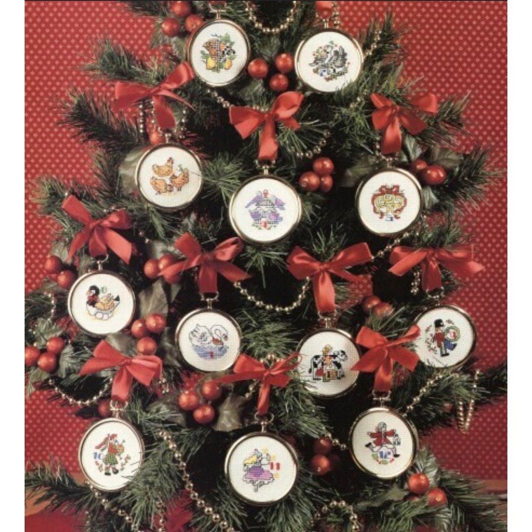 Vintage Cross Stitch Christmas Pattern Twelve Days of Christmas ...