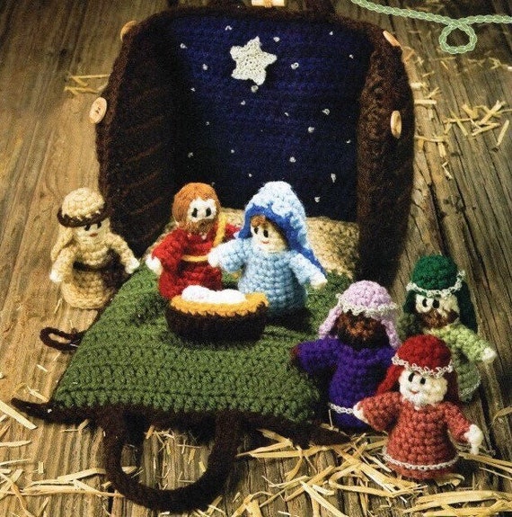 Vintage Christmas Crochet Pattern Nativity Scene Set With - Etsy
