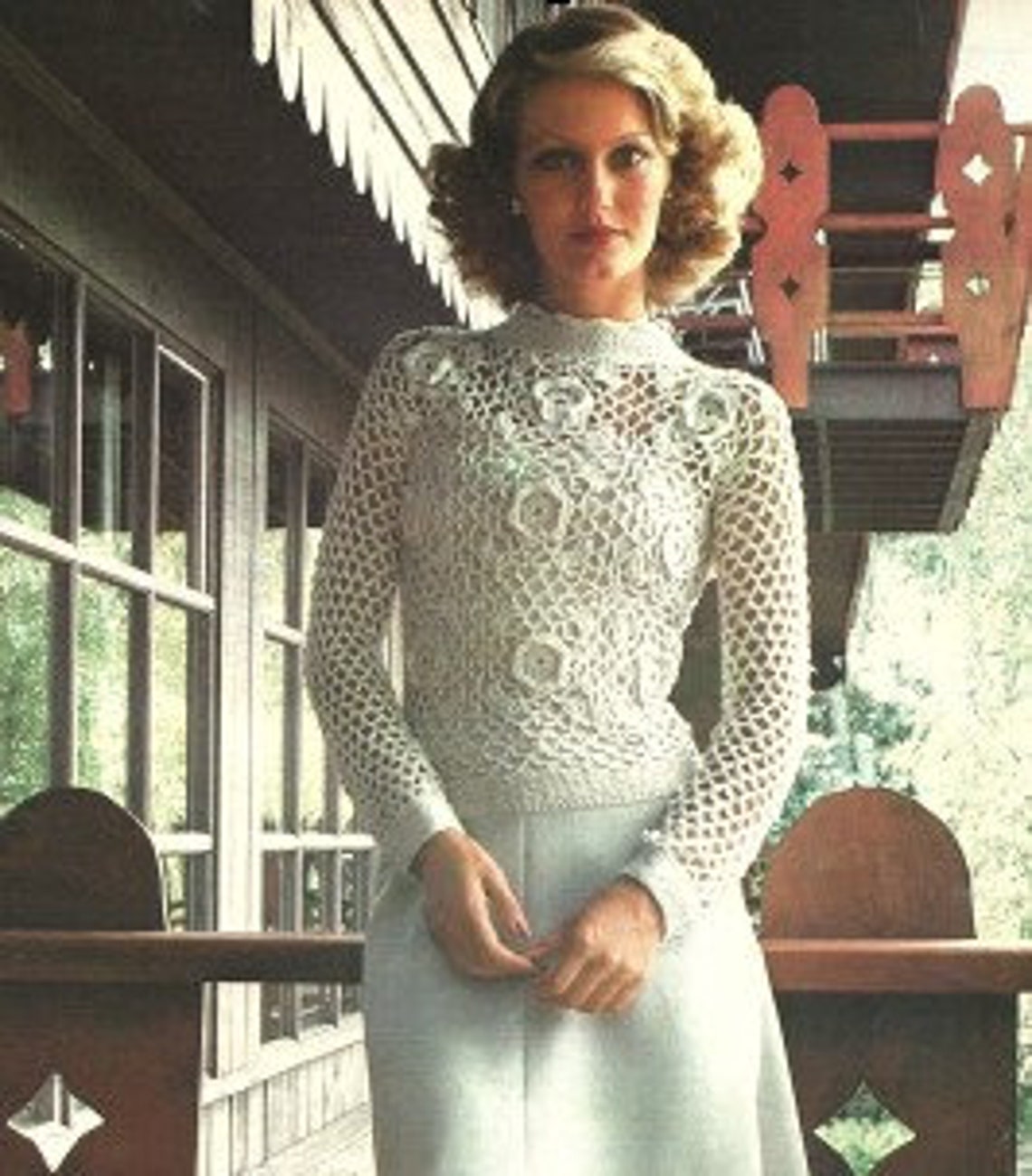 Vintage Crochet Pattern Irish Crochet Blouse Top Sweater PDF Instant ...