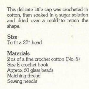 Vintage Crochet Pattern Juliet Mesh Beanie Cap Wedding Hat Beanie PDF ...