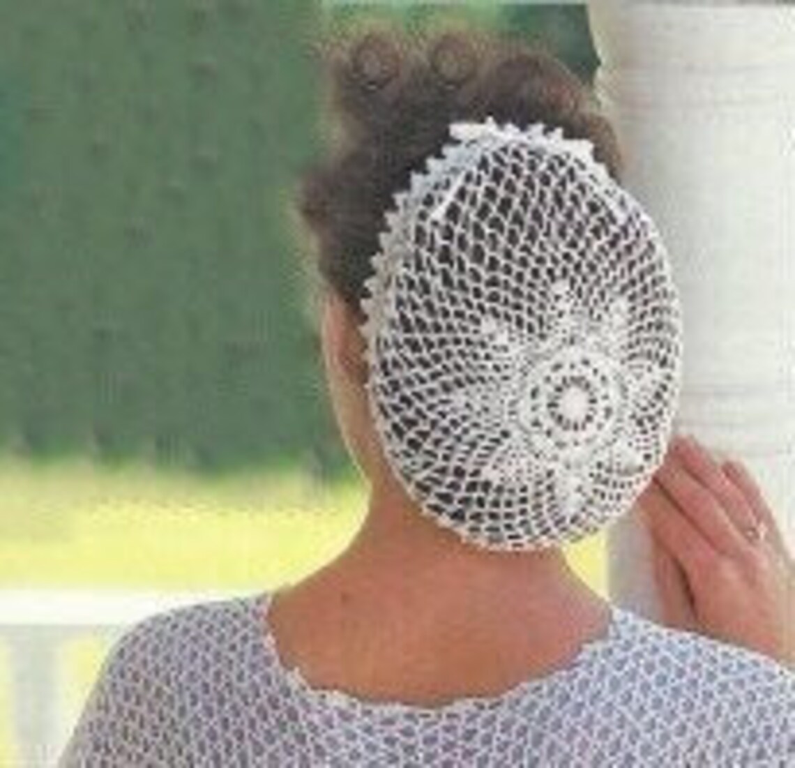 Vintage Crochet Pattern the Bun Snood Star Centered Snood PDF - Etsy
