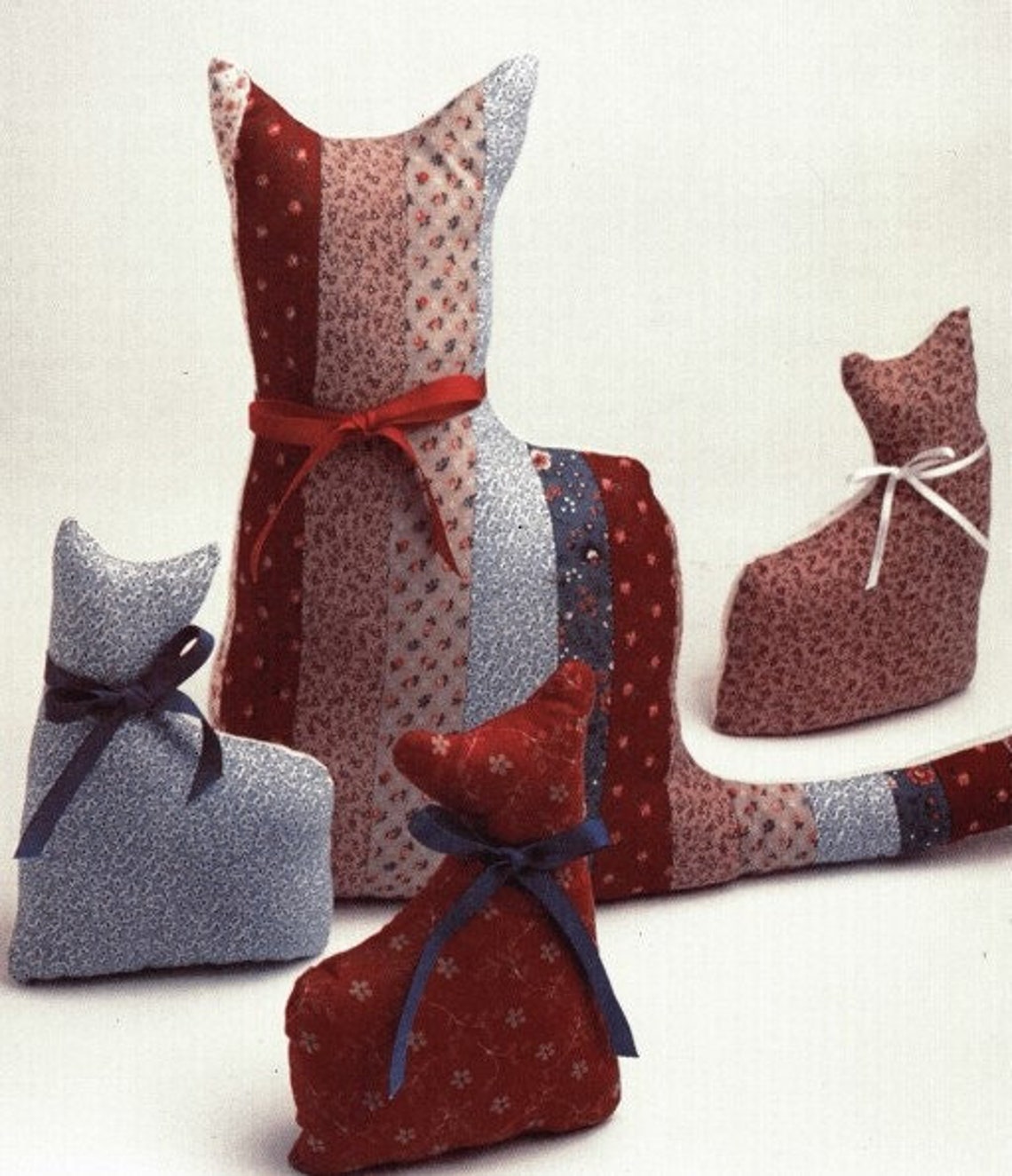 Vintage Sewing Pattern Calico Cats Folk Art Country Stuffed - Etsy