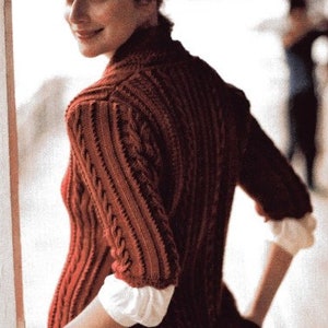 Cable Knit Sweater Knitting Pattern Nantucket Cardigan Knit Sweater Y2K ...