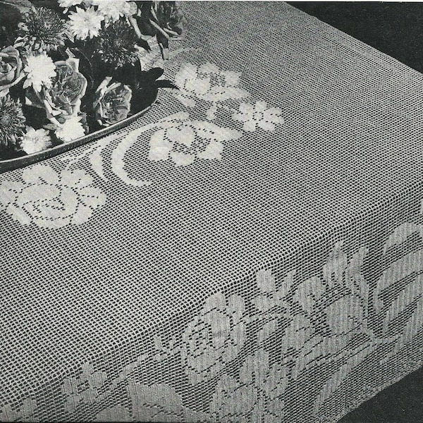 Crochet Tablecloth Pattern - Etsy