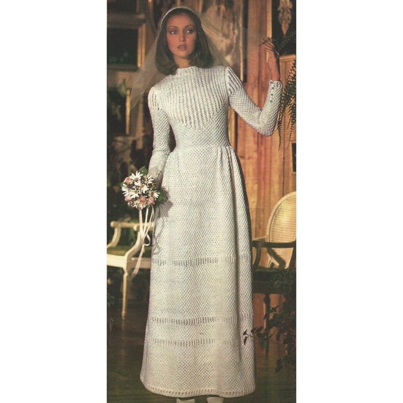 Vintage Knitting Pattern Knitted Wedding Dress Pattern Classic - Etsy