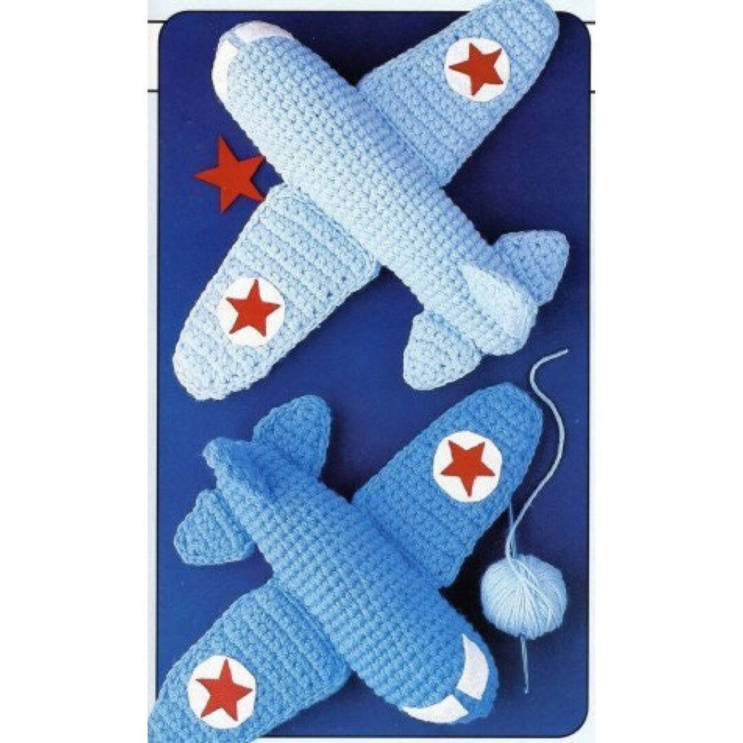 Vintage Plane Crochet Pattern Toy Airplane Plush Aircraft Toy PDF ...