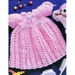 Vintage Crochet Pattern Baby Dress Girls Pink Frills Ruffle Dress ...