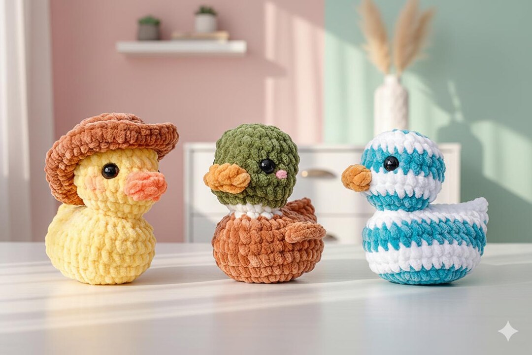 Rubber Ducky Crochet Pattern: No Sew Easy Amigurumi Plushie Fast 30 ...