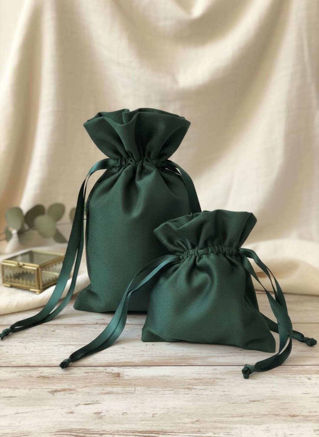 Handmade Green Silk Sachet - Etsy