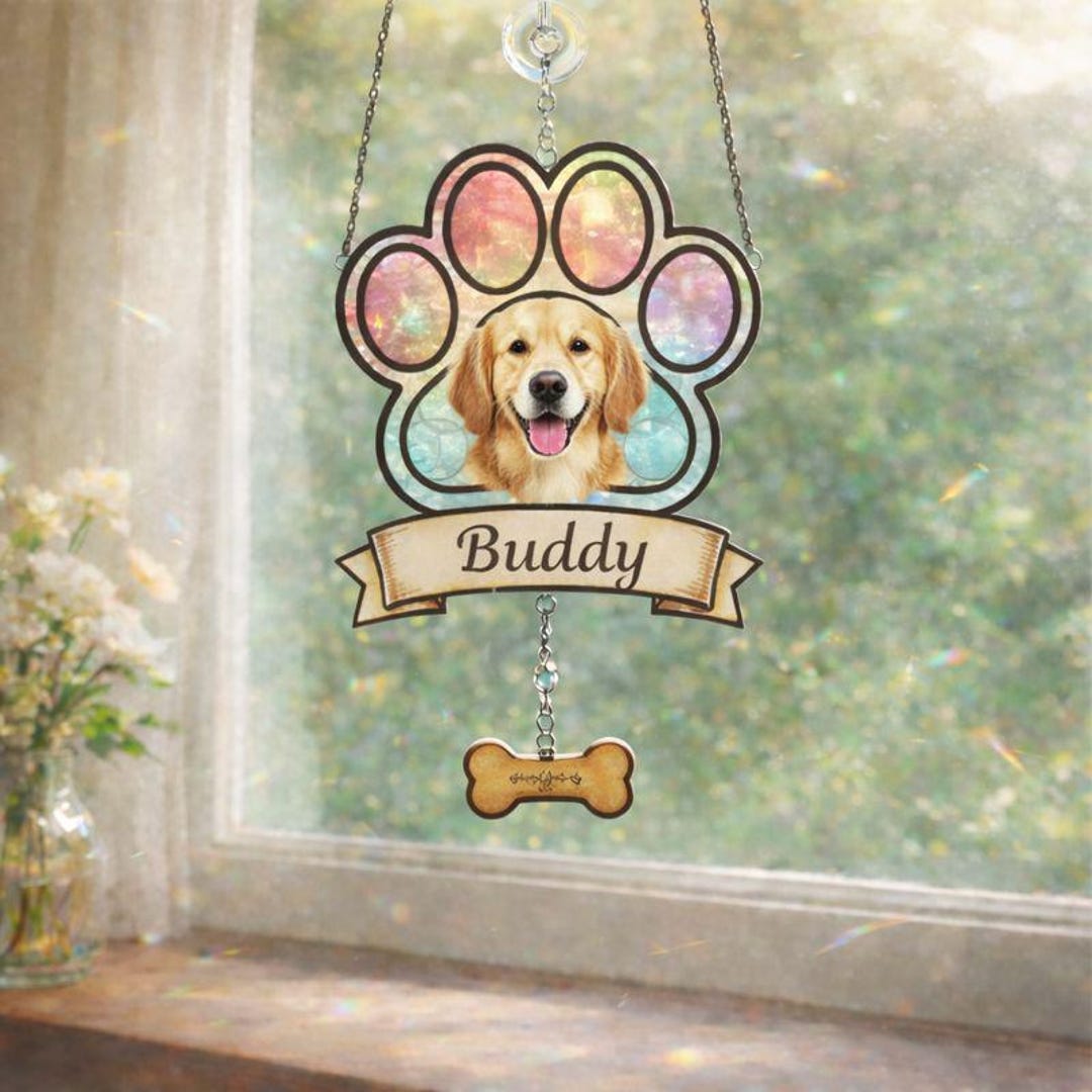 Personalized Pet Paw Print Decor | Pet Remembrance Gift - Etsy