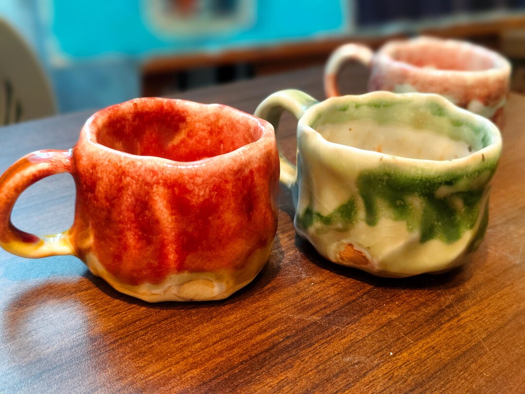 Handmade Glazed Clay Teacup, Wood Fire Ash Glaze, Small Coffee Cup - Etsy