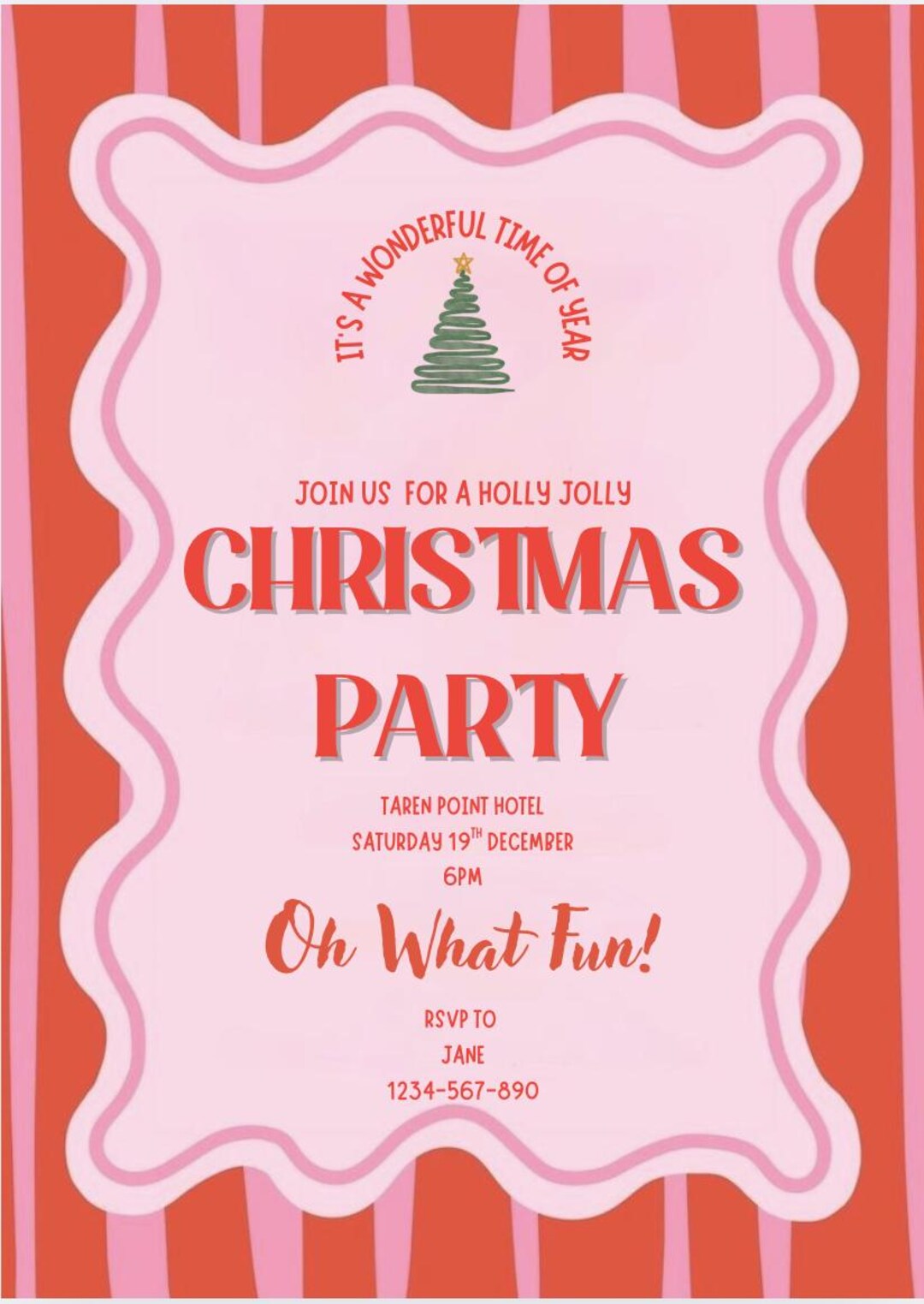 Editable Christmas Party Invitation | Holiday Celebration Invite ...