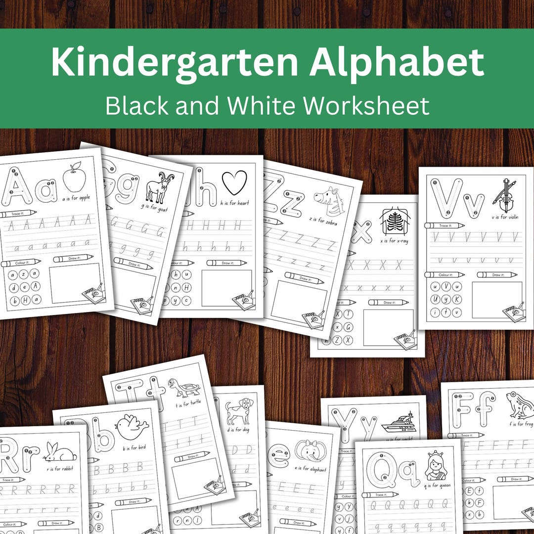 Kindergarten Alphabet Tracing Pages Upper and Lower Case Letters ...