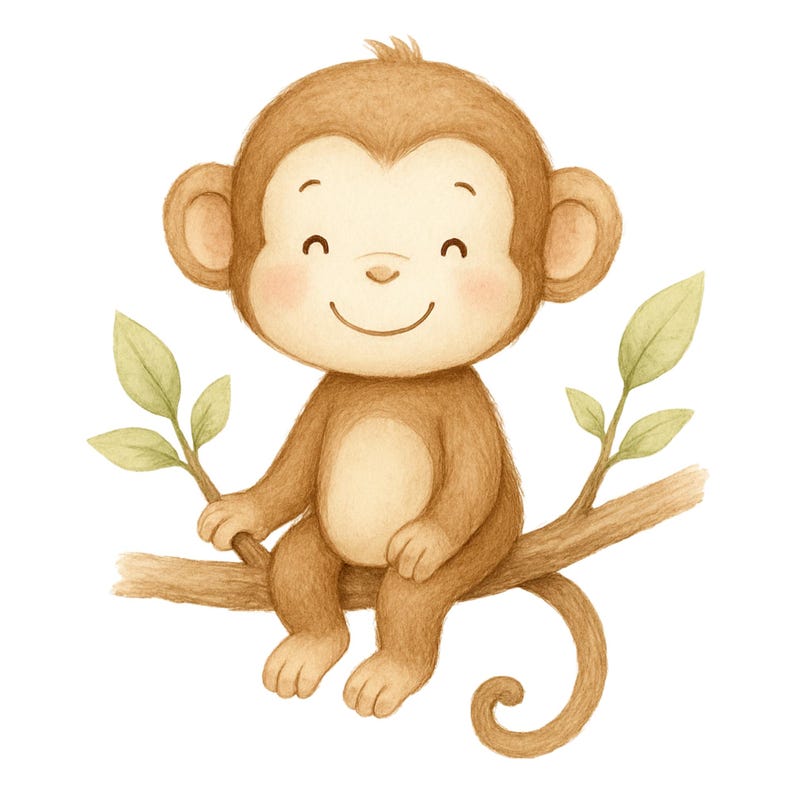 9 Watercolor Safari Animals Clipart, Lion Giraffe Elephant, Nursery Art ...