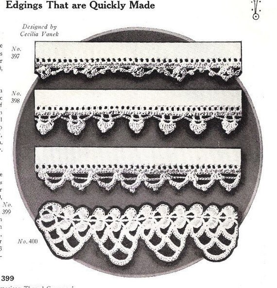 Crochet Edging PDF Pattern Vintage 1925 - Etsy