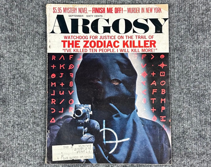 Argosy Magazine the Zodiac Killer 1970 Scarce True Crime Collectible - Etsy