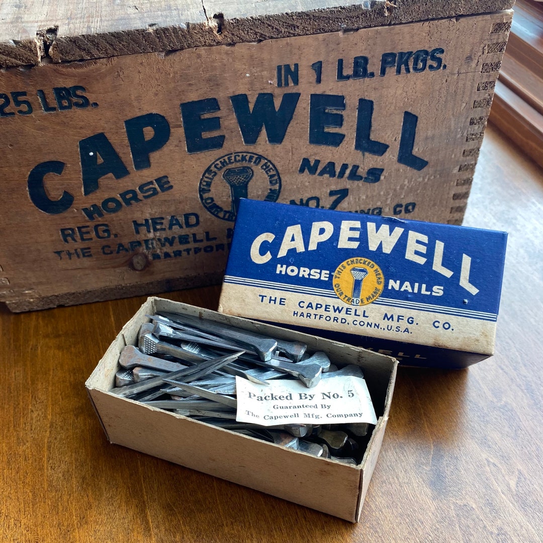 Vintage Capewell Horse Nails 1lb Pkg W/ Approx. 110 Nails New Old Stock ...