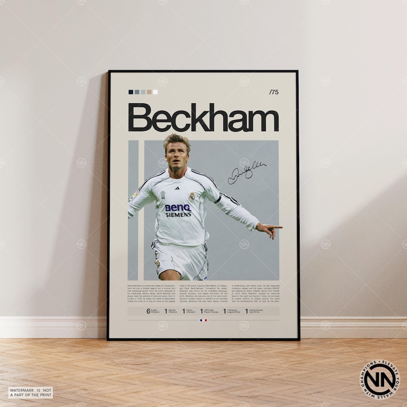 Beckham England Poster - Etsy