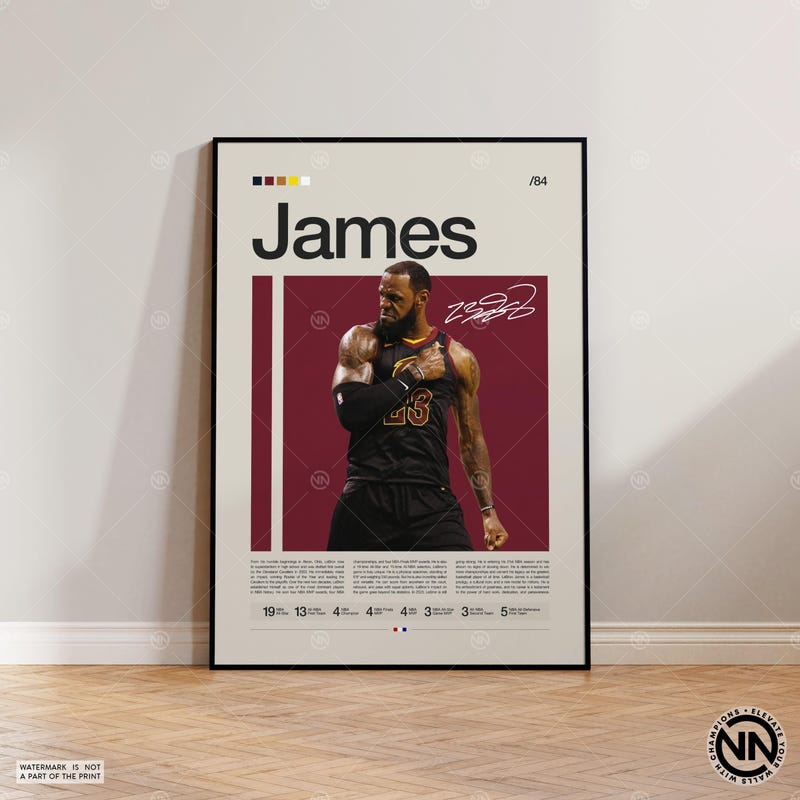 Lebron Portrait - Etsy