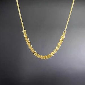 The Ultimate Basic Gold Necklace,3mm Handmade 18k Solid Gold Beads on ...