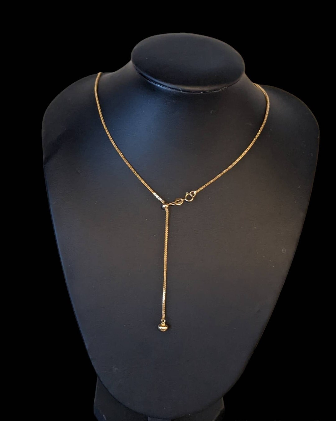 18K Solid Yellow Gold Chain 18 Inches - Length Adjustable - Etsy