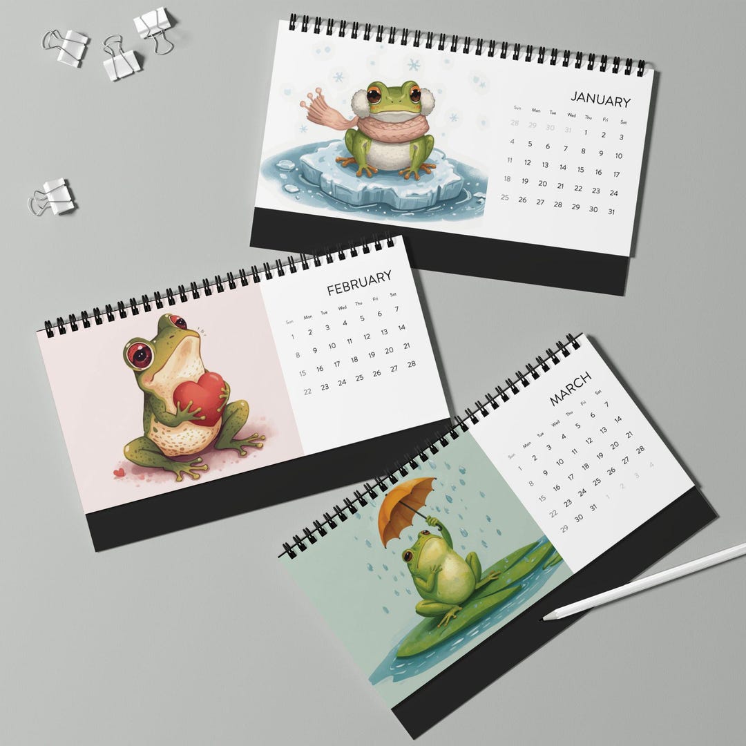 Frog Calendar (2026 Grid) - Etsy
