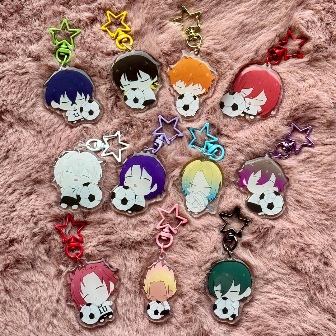 Blue Lock Acrylic Keychains - 2 Inch Anime Charms | Isagi, Bachira ...