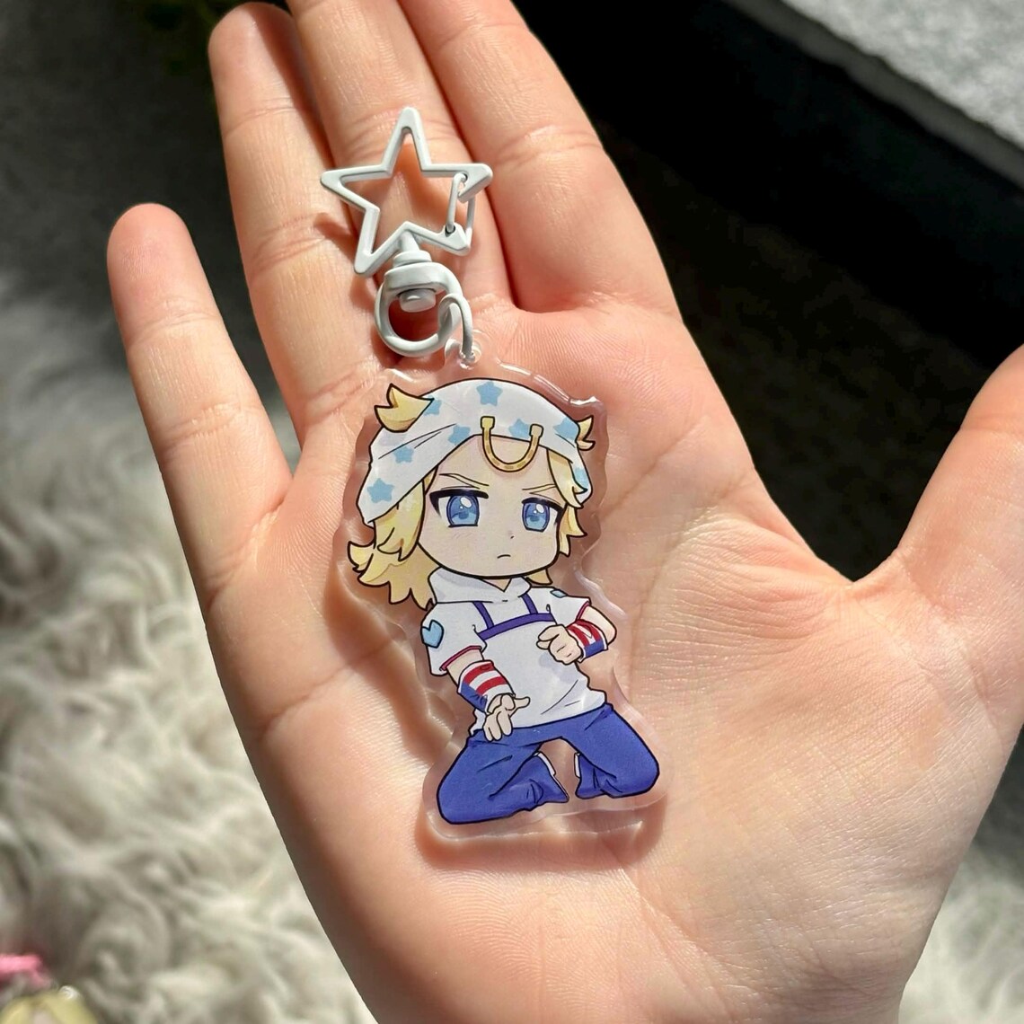JJBA SBR Inspired Acrylic Keychain Charm | Johnny / Gyro / Lucy | Fan ...