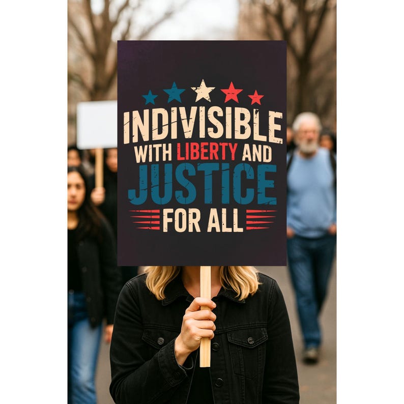 Indivisible Protest Poster, Anti-trump Resistance, Political Activist ...