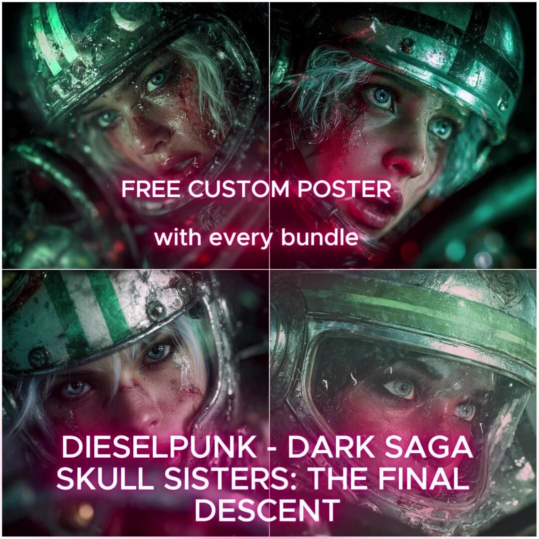 4 Dieselpunk Art, Characters - Skull Sisters, Love of the Road Portrait ...