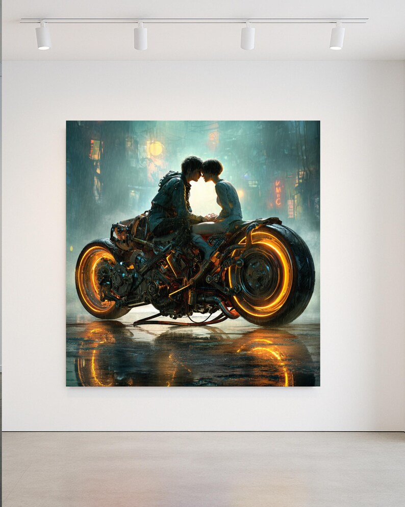 4 Dieselpunk Art, Characters, Motorcycle Romance Couple, Love of the ...