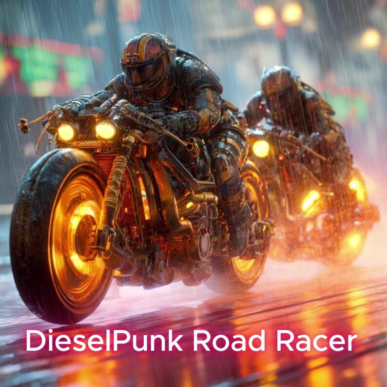 1 Dieselpunk Art, Character, Motorcycle Romance, Love of the Road ...