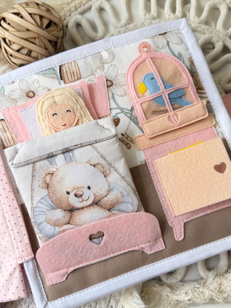 Personalized Quiet Book, Custom Felt Family Dolls, Montessori Busy Book ...
