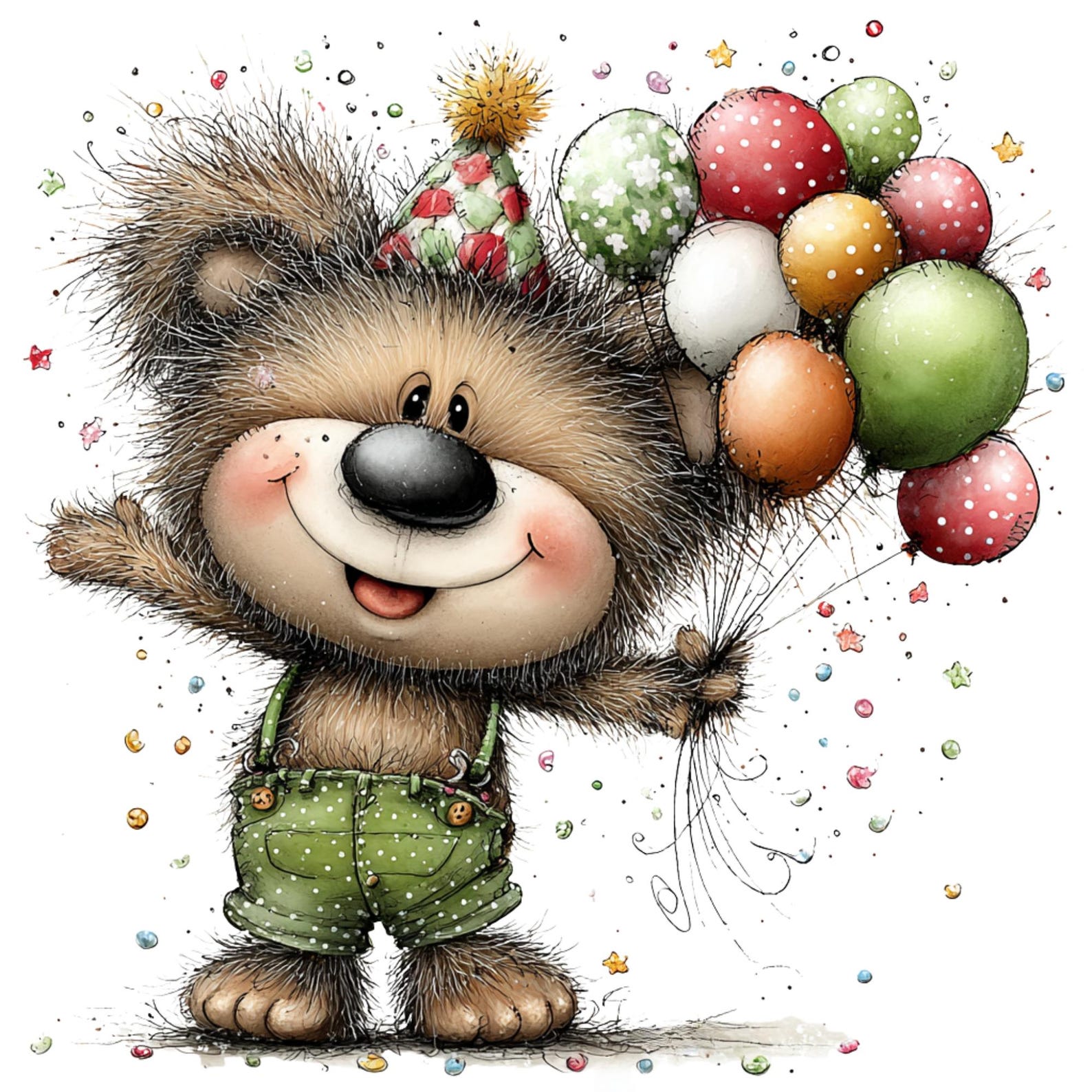 21 PNG Teddy Bear Birthday Clipart: Kids Party Animals, Birthday ...