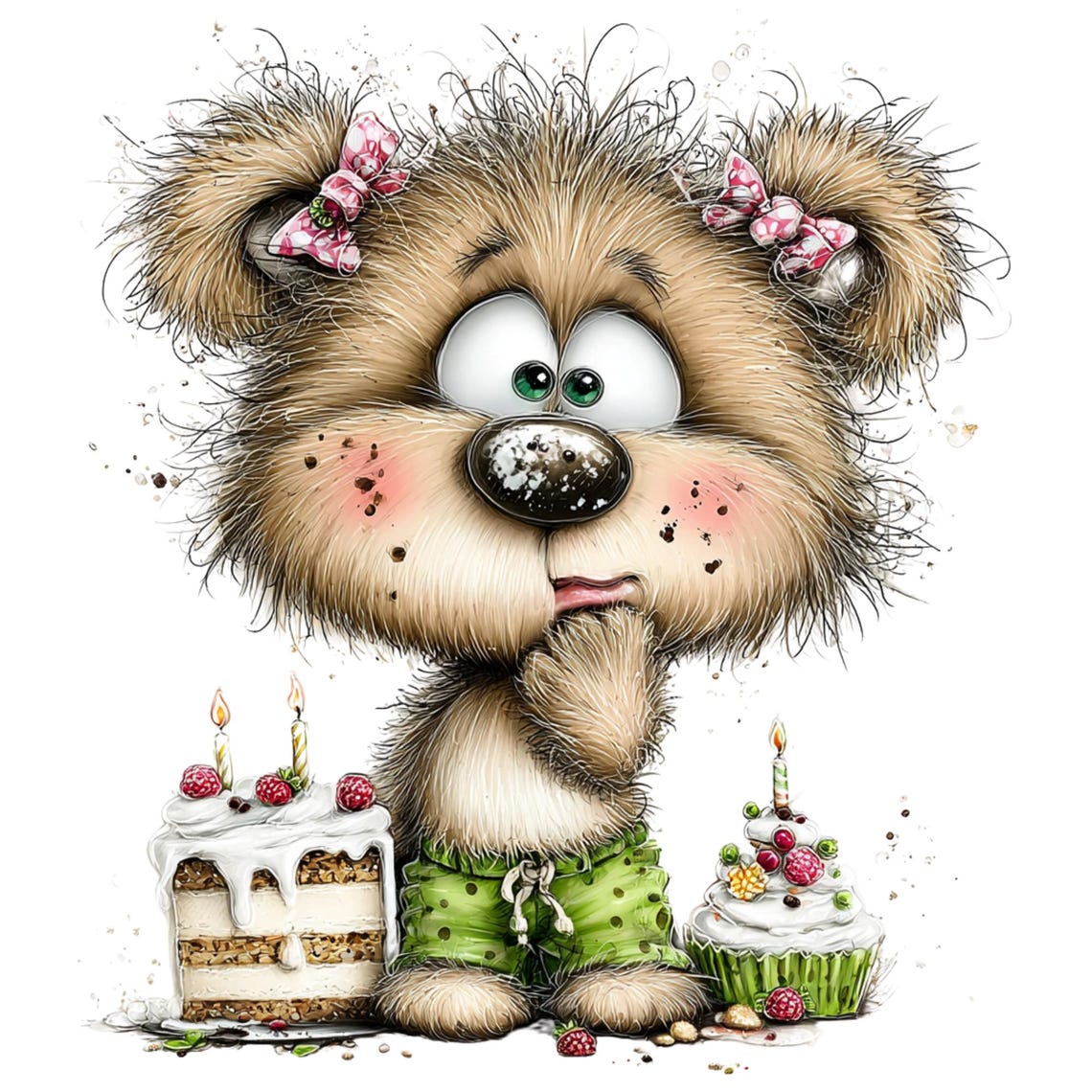 21 PNG Teddy Bear Birthday Clipart: Kids Party Animals, Birthday ...