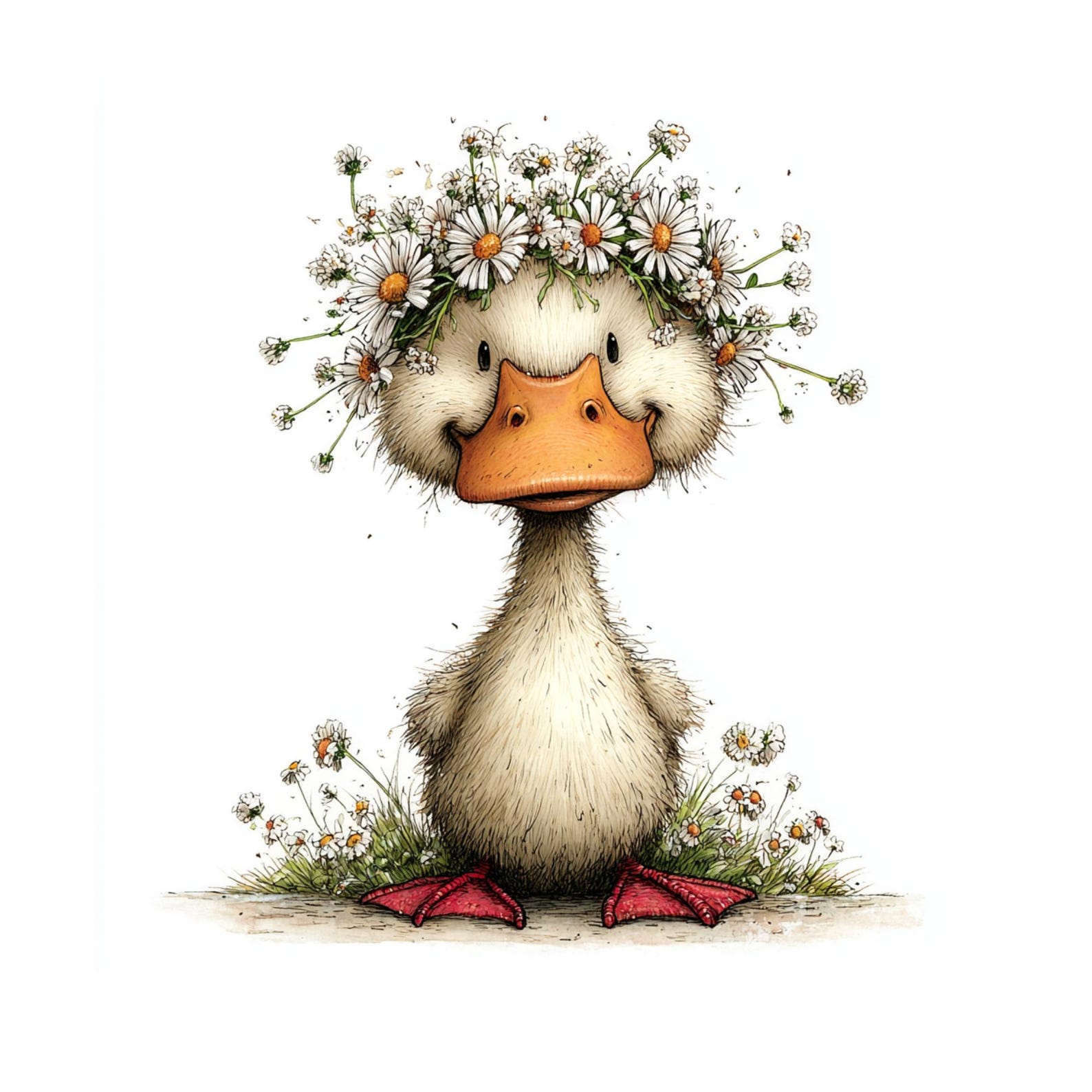 Spring Farm Animals Clipart – Whimsical Bunny, Floral Illustrations (22 ...