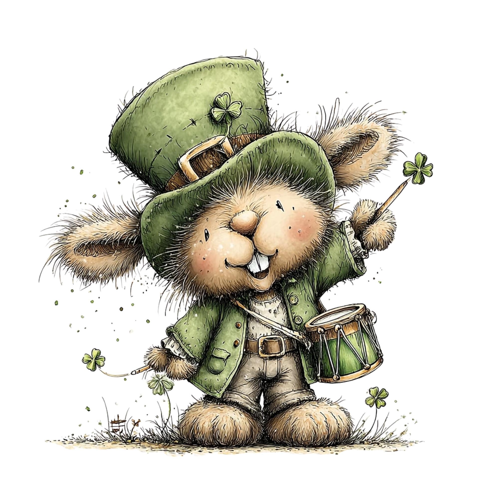 23 PNG St Patrick’s Day Bunny Clipart - Cute Irish Bunny for Kids ...