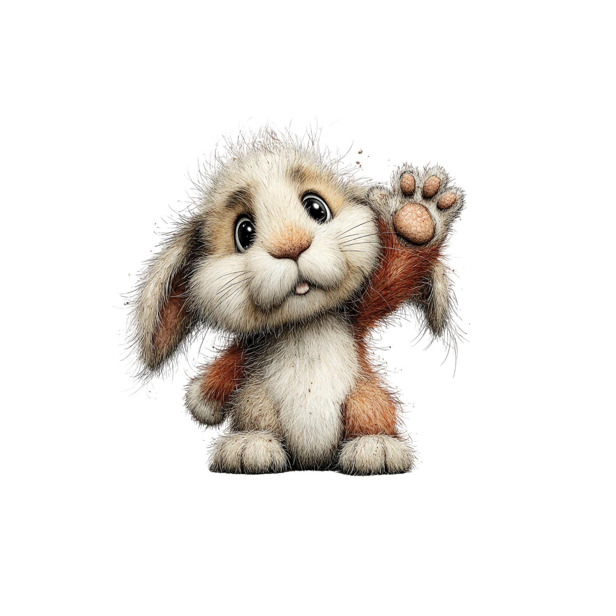 38 PNG Cute Bunny Clipart – Funny Rabbit Illustrations, Commercial Use ...