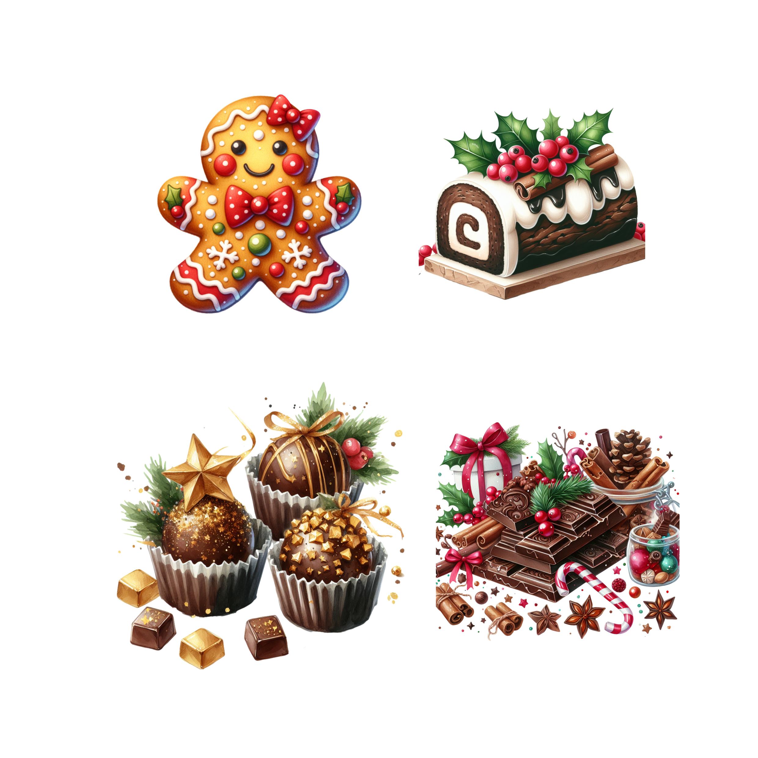 Christmas Baking Clipart: Festive Holiday Graphics (digital Download ...