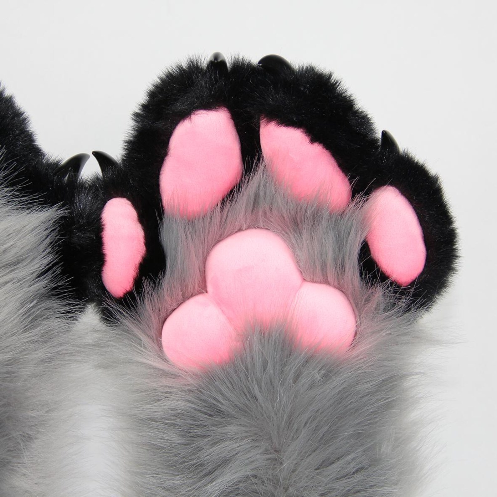 Gray Wolf Paws: Gray Furry Handpaws, Cosplay Wolf Paw Gloves, Fursuit ...