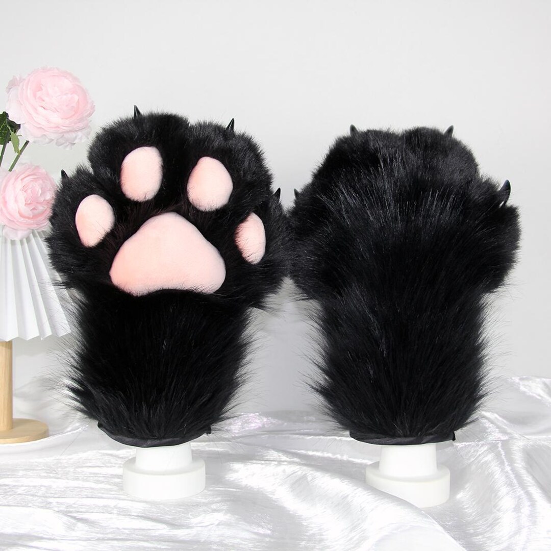 Black Cat Handpaws: Furry Handpaws, Customization Supported Cosplay Paw ...