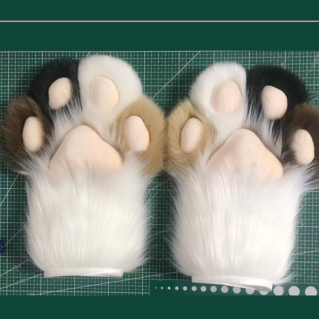 Calico Cat Fursuit Paws | Customizable Cosplay Gloves - Etsy UK