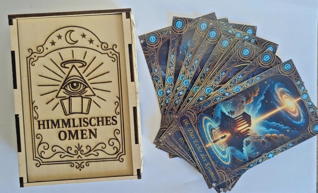 Laser Files & PDF Card Set – “heavenly Omen” | DIY Oracle and Tarot Set ...