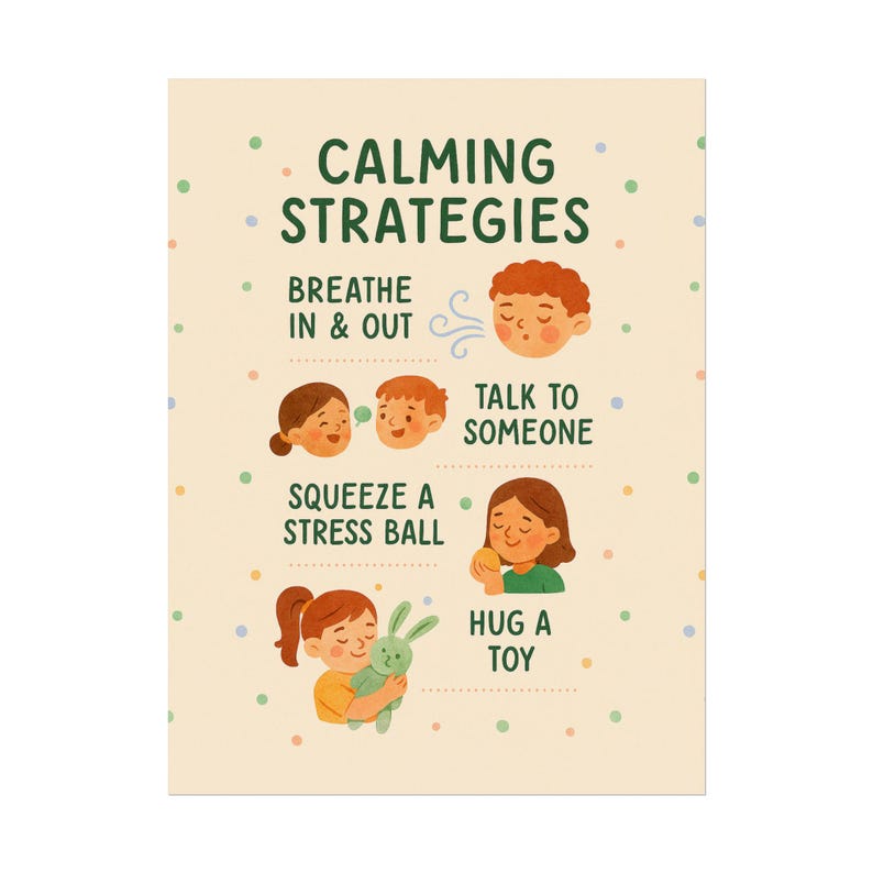 Calming Strategies Poster | Emotional Regulation Tool | Therapy ...