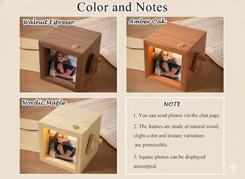 Personalized Photo Flipbook Animation Box,custom Wooden Photo Book With ...