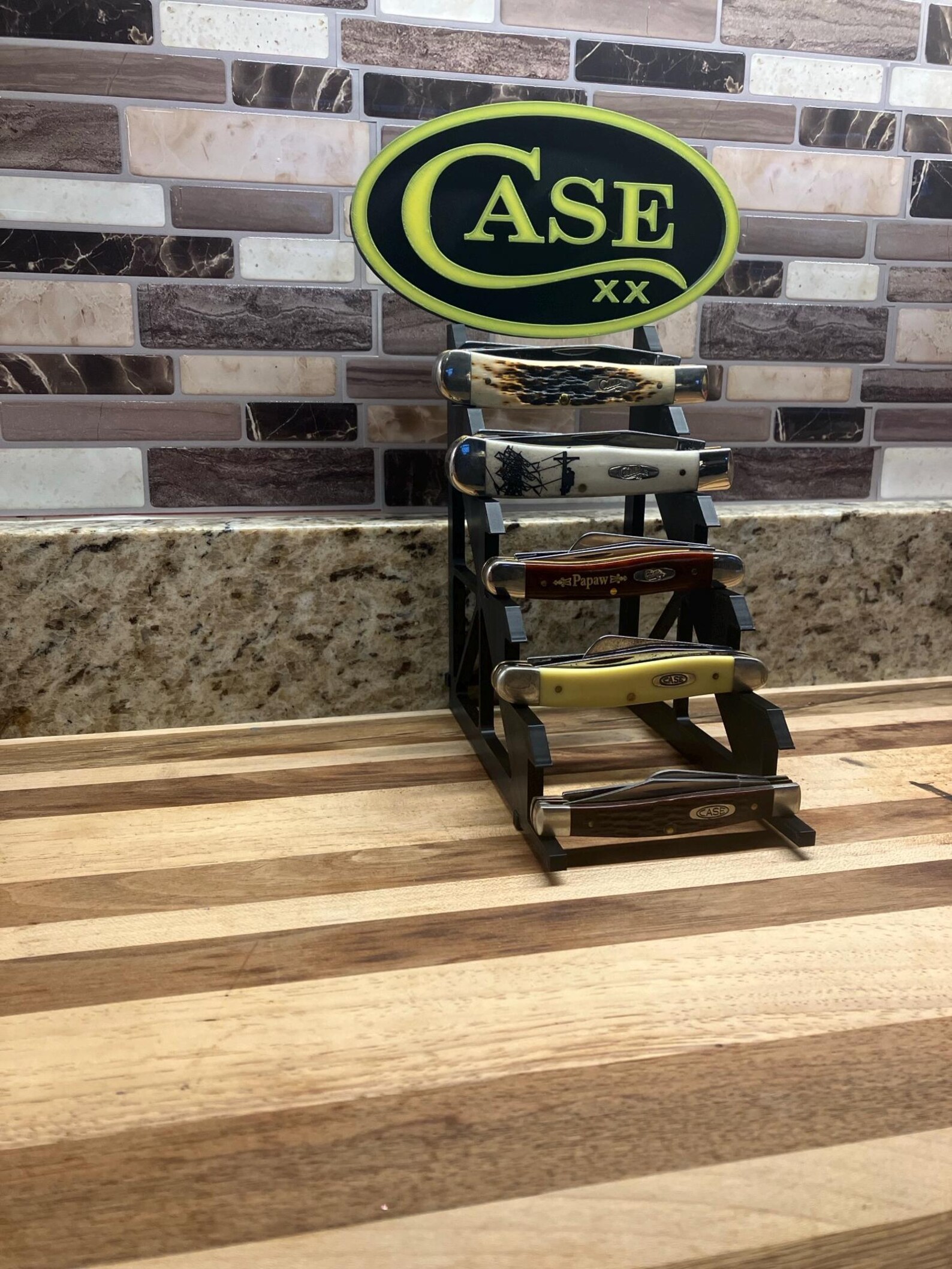 Case XX Knife Display Stand 3D Printed 5 Knife Holder Rack for Folding ...