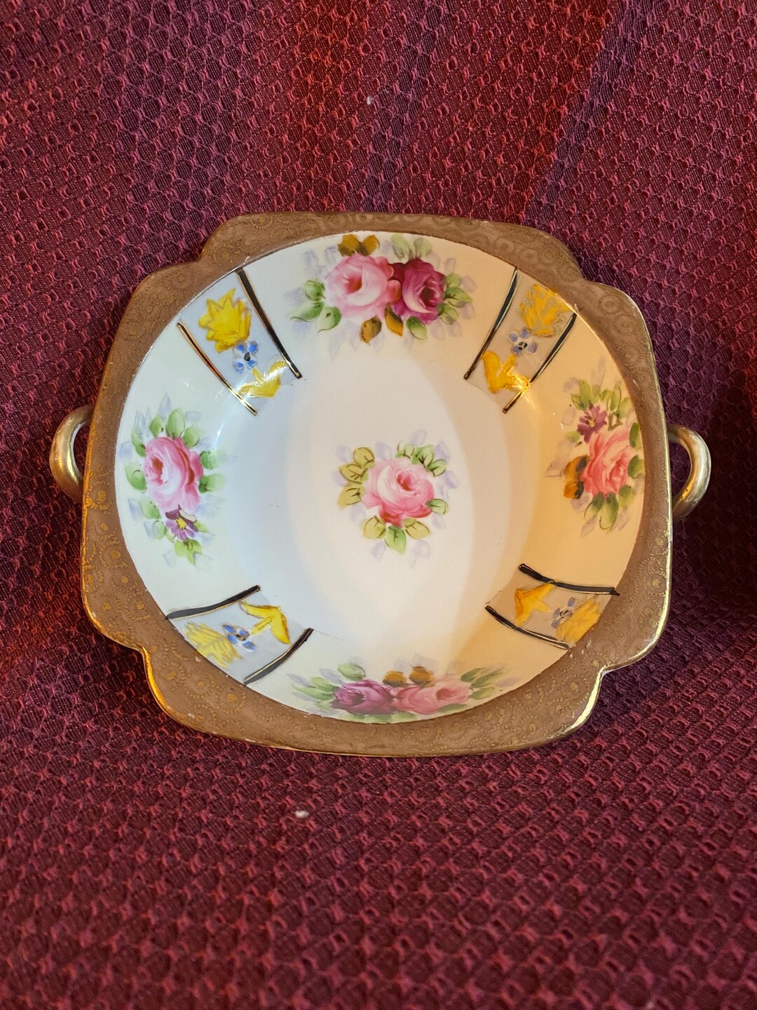 Noritaki Serving Dish Morimura Mark Floral Design - Etsy