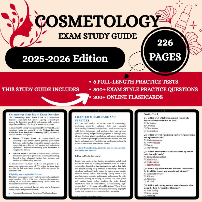 Cosmetology Exam 2026 | Cosmetology Guide | Cosmetology Book ...