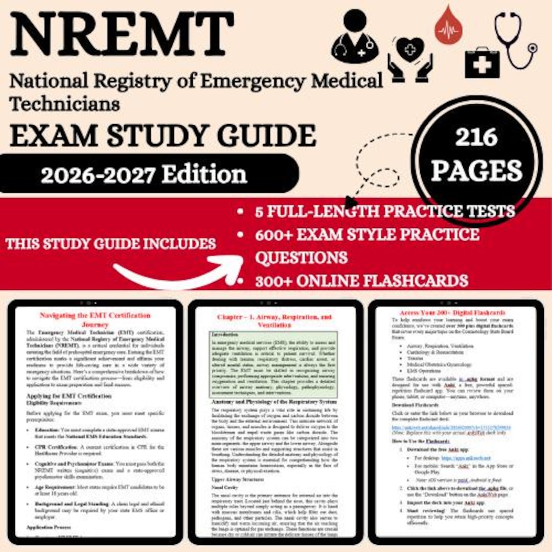 NREMT Study Guide 2025-2026 | NREMT Exams Prep | Ems Advance Study ...