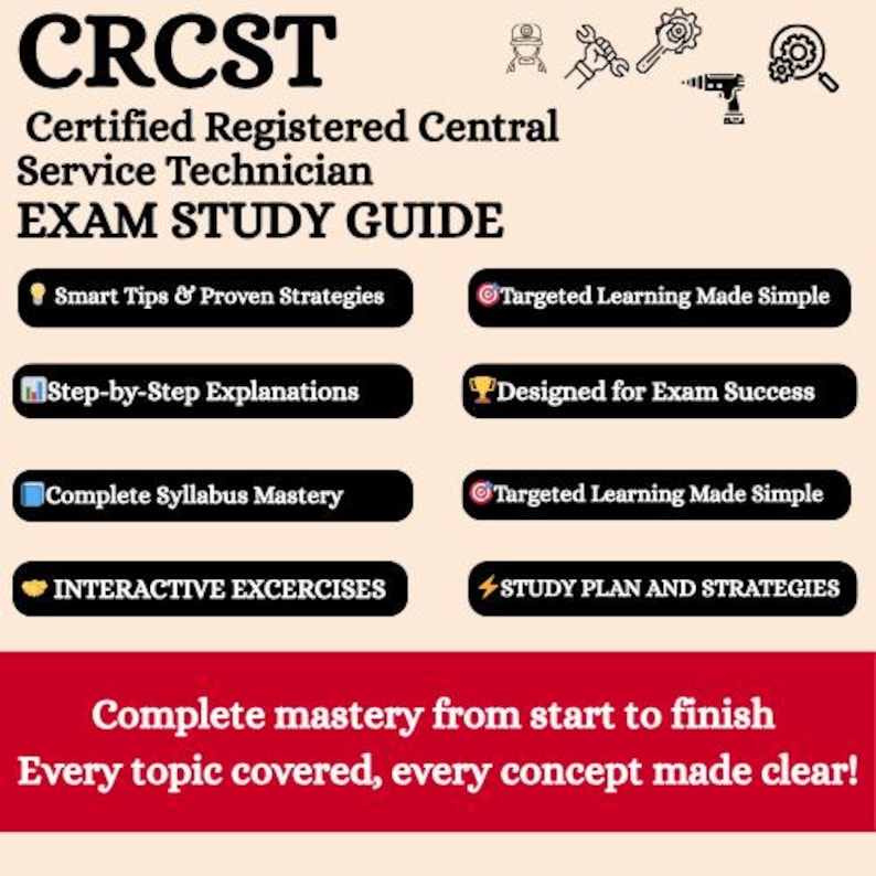 Crcst Exam Review 2026 | Crcst Study Guide | Crcst Study | Crcst Exam ...
